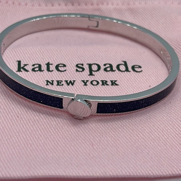kate spade | Jewelry | Bnwt Kate Spade Bracelet Silver With Black ...